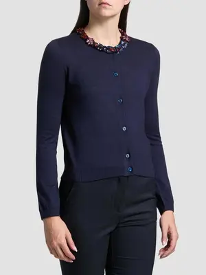 Etro Jeweled Neckline Cardigan