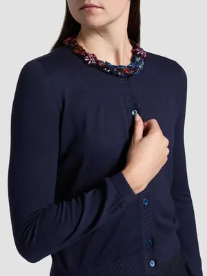 Etro Jeweled Neckline Cardigan