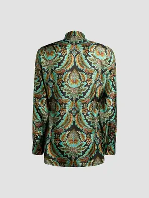 Etro Silk Damask Button-front Shirt