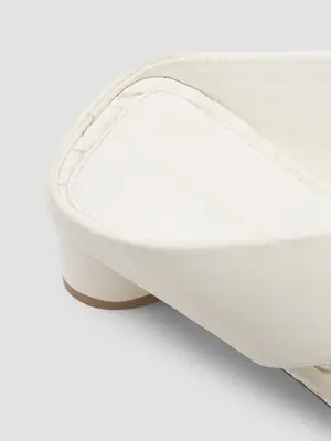 Bottega Veneta Livia 40mm Leather Sandals - Alabaster
