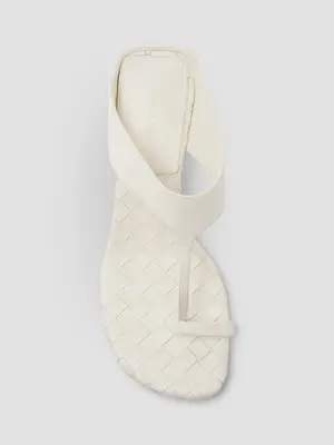 Bottega Veneta Livia 40mm Leather Sandals - Alabaster