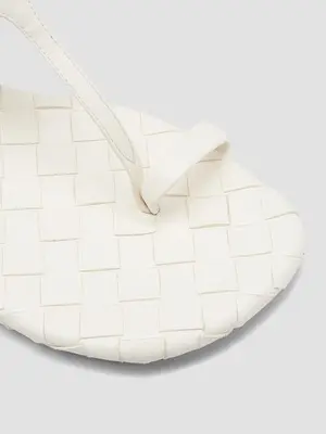 Bottega Veneta Livia 40mm Leather Sandals - Alabaster
