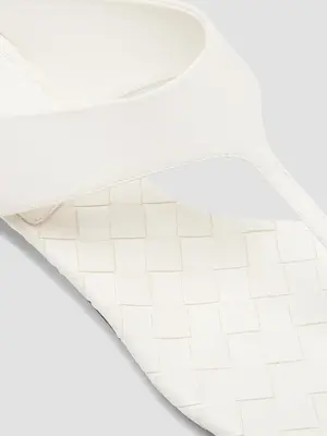 Bottega Veneta Livia 40mm Leather Sandals - Alabaster