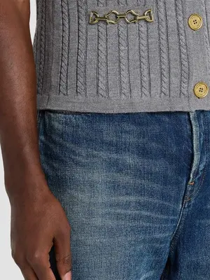 GOLDEN GOOSE Journey Cable-knit Sweater Vest