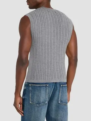 GOLDEN GOOSE Journey Cable-knit Sweater Vest