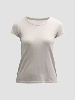 Majestic Filatures Ribbed Stretch Cotton T-shirt - Grey