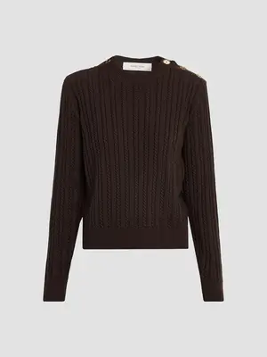 GOLDEN GOOSE Journey Ofra Cable-knit Sweater - Brown