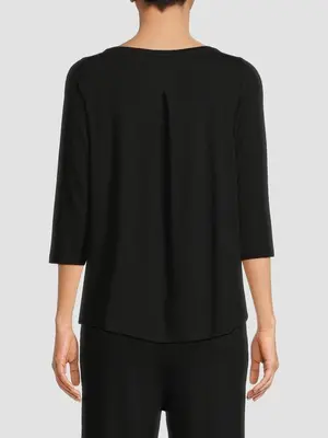 Majestic Filatures Soft Touch Pleated Back Top