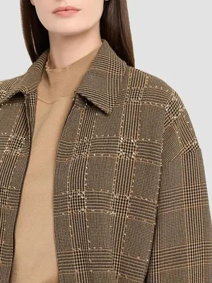 GOLDEN GOOSE Journey Plaid Wool Bomber Jacket
