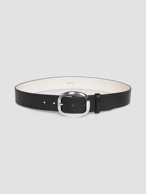 Isabel Marant Étoile Dara Leather Belt - Black Silver