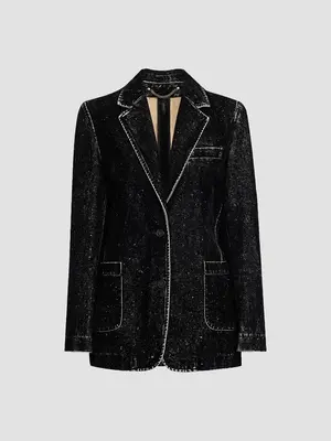 GOLDEN GOOSE Journey Velvet-effect Jacket - Black