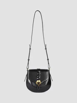 Isabel Marant Étoile Altay Small Leather Saddle Bag - Black