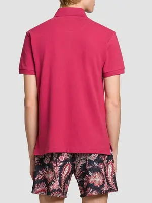 Etro Piqué Cotton Polo Top
