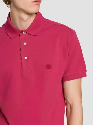 Etro Piqué Cotton Polo Top