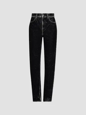 GOLDEN GOOSE Journey Velvet-effect High-rise Straight-leg Jeans