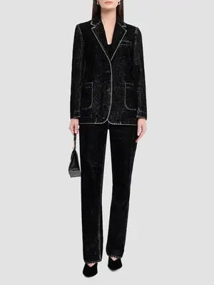 GOLDEN GOOSE Journey Velvet-effect High-rise Straight-leg Jeans