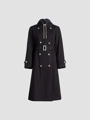 Herno Techno Taffeta Hooded Trench Coat