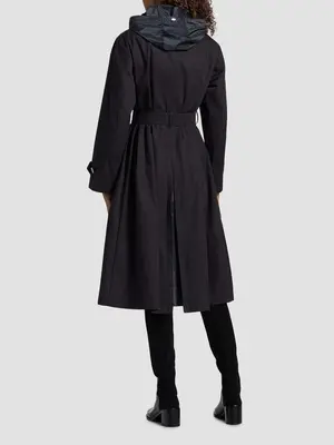 Herno Techno Taffeta Hooded Trench Coat