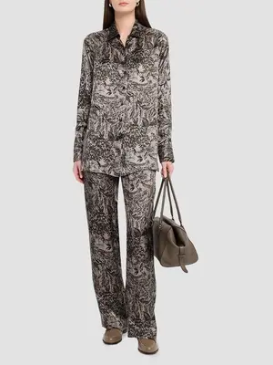 GOLDEN GOOSE Golden Floral Twill Pants