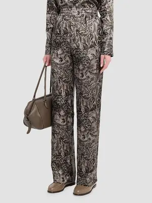 GOLDEN GOOSE Golden Floral Twill Pants