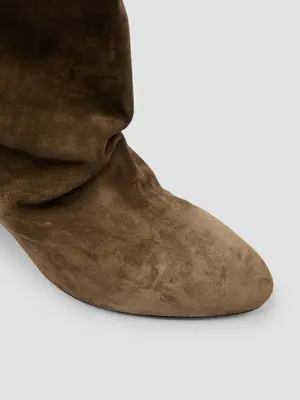 Isabel Marant Étoile Dalby Suede Whipstitch Booties - Bronze