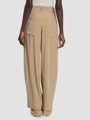 Isabel Marant Étoile Inaya Pleated Drawstring Modal-blend Pants - Khaki