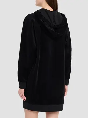GOLDEN GOOSE Journey Velvet Hoodie Minidress