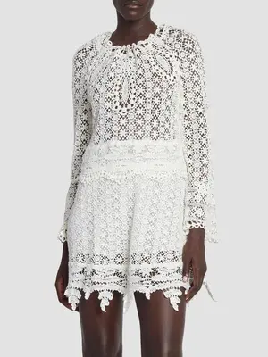 Isabel Marant Étoile Hizene Lace Cotton Minidress