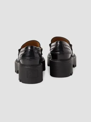 Miu Miu Brushed Leather Loafers