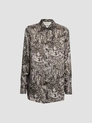 GOLDEN GOOSE Golden Floral Twill Button-front Shirt