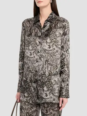 GOLDEN GOOSE Golden Floral Twill Button-front Shirt