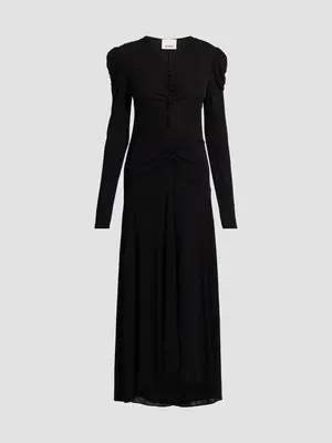 Isabel Marant Étoile Nejma Ruched Puff-sleeve Maxi Dress