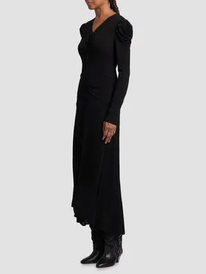 Isabel Marant Étoile Nejma Ruched Puff-sleeve Maxi Dress