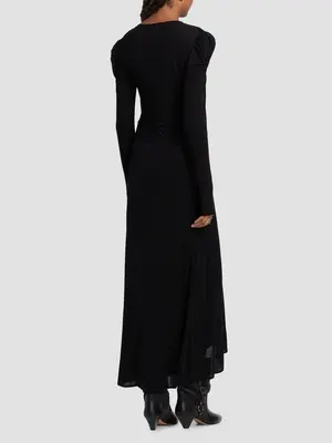 Isabel Marant Étoile Nejma Ruched Puff-sleeve Maxi Dress