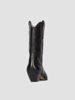 Isabel Marant Étoile Duerto Leather Cowboy Boots - Black