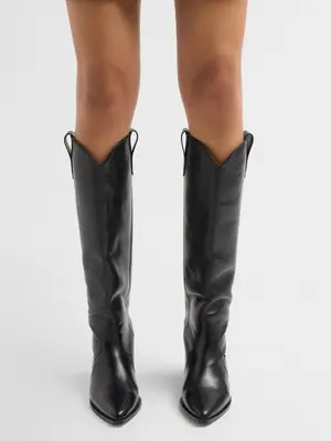Isabel Marant Étoile Denvee Leather Western Boots