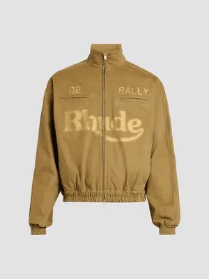 Rhude Rally Logo Track Jacket - Tan