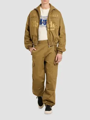 Rhude Rally Logo Track Jacket - Tan