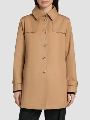 Herno Logo-trim Short Trench Coat