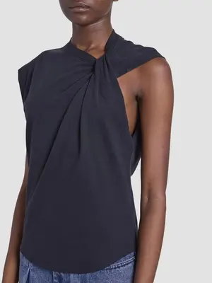 Isabel Marant Étoile Nayda Cotton Twist-shoulder Top