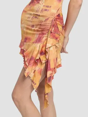 Isabel Marant Étoile Janick Printed Asymmetric Minidress