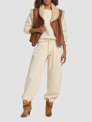 Isabel Marant Étoile Alime Leather & Shearling Vest