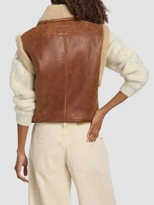 Isabel Marant Étoile Alime Leather & Shearling Vest