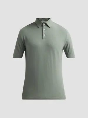 SLOWEAR Ice Short-sleeve Cotton Polo Shirt - Medium Green
