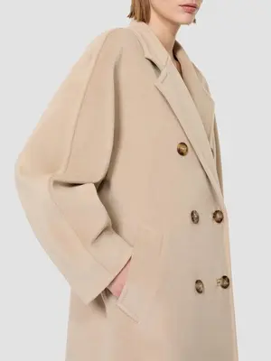 Max Mara Icon Madame Wool Cashmere Double-breasted Coat - Sand