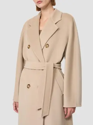 Max Mara Icon Madame Wool Cashmere Double-breasted Coat - Sand