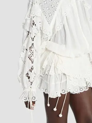 Isabel Marant Étoile Nowana Eyelet Cotton-silk Blouse - White