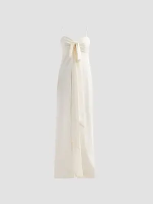 Cinq À Sept Amberly Bow Gown - Ivory