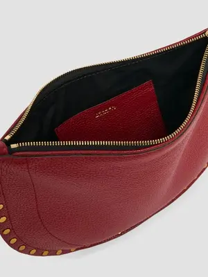 Isabel Marant Étoile Oskan Studded Leather Shoulder Bag - Dark Red