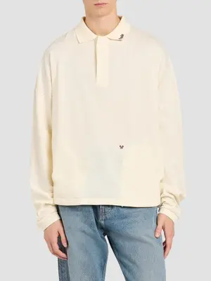 Rhude Fontaine Oversized Long-sleeve Polo Shirt